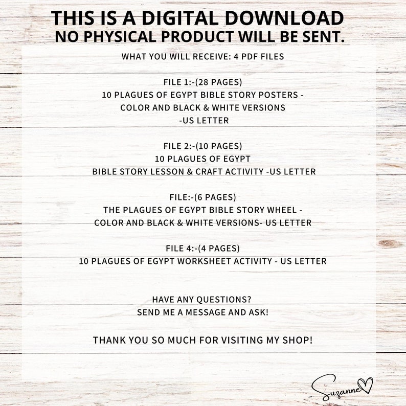 10 Plagues of Egypt Sunday School Lesson for Kids Bundle, Passover ...