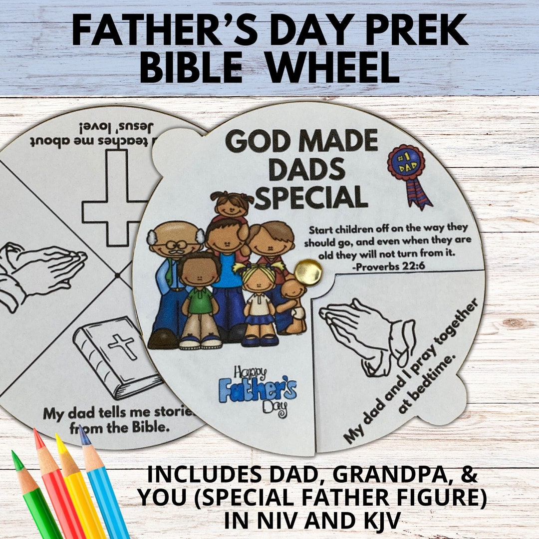 Fathers Day Preschool Church Craft for Dad: God Made Dads Special Bible ...