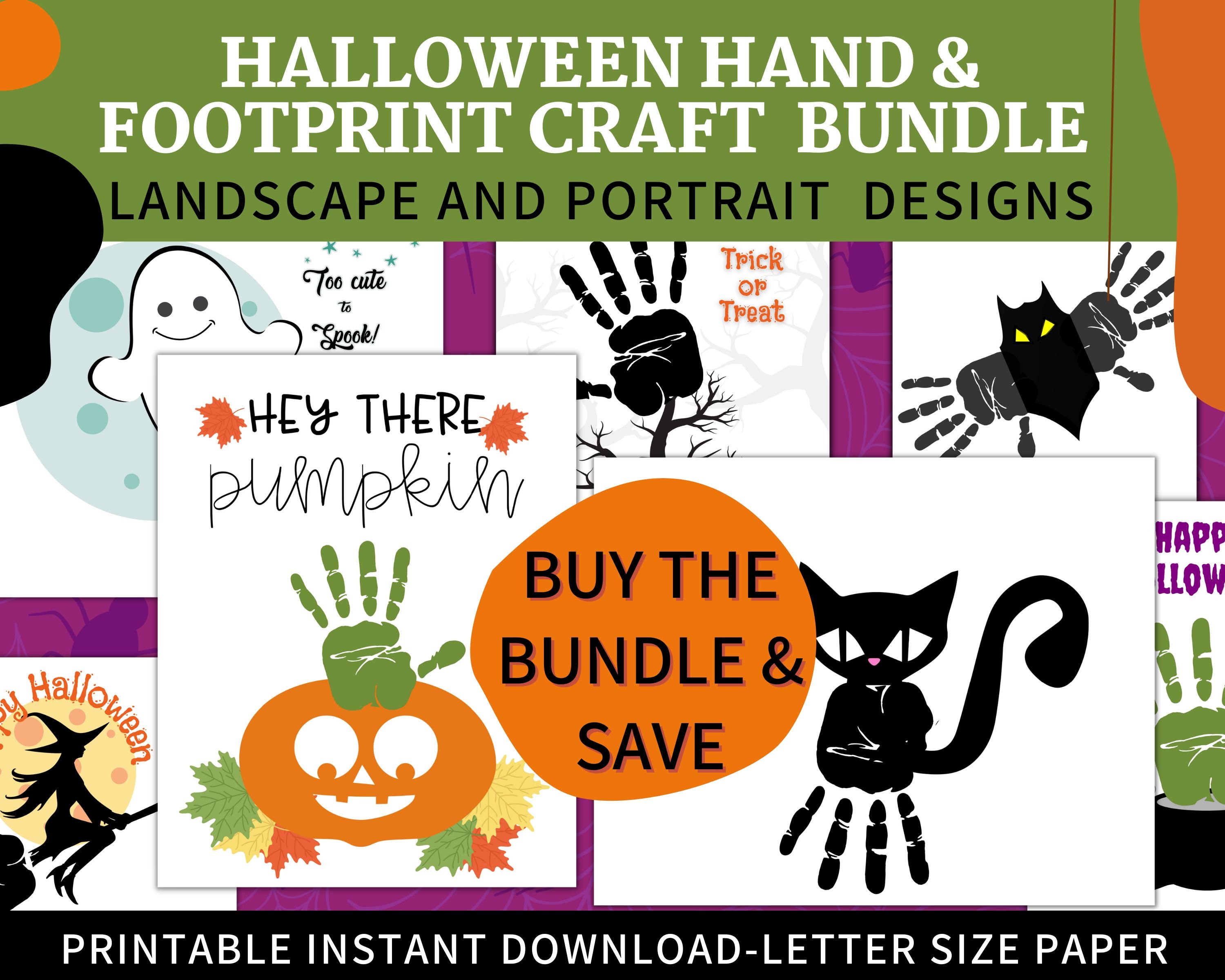 Halloween Handprint Craft Bundle October Handprint Activity - Etsy