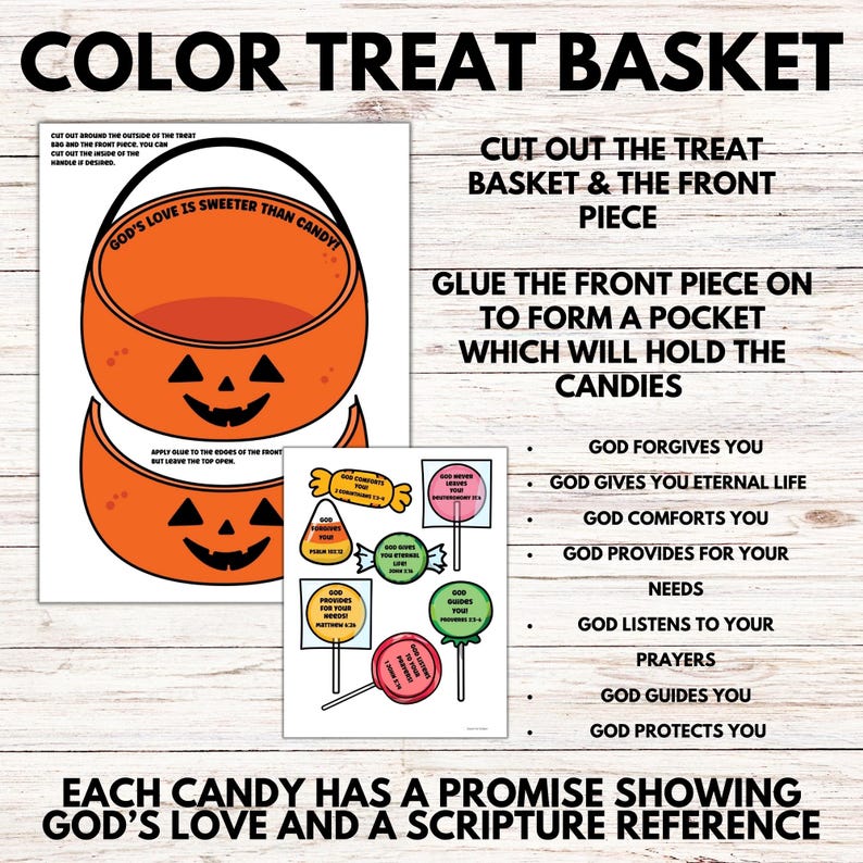 Christian Halloween Bible Lesson and Craft Activity Bundle, Sunday ...