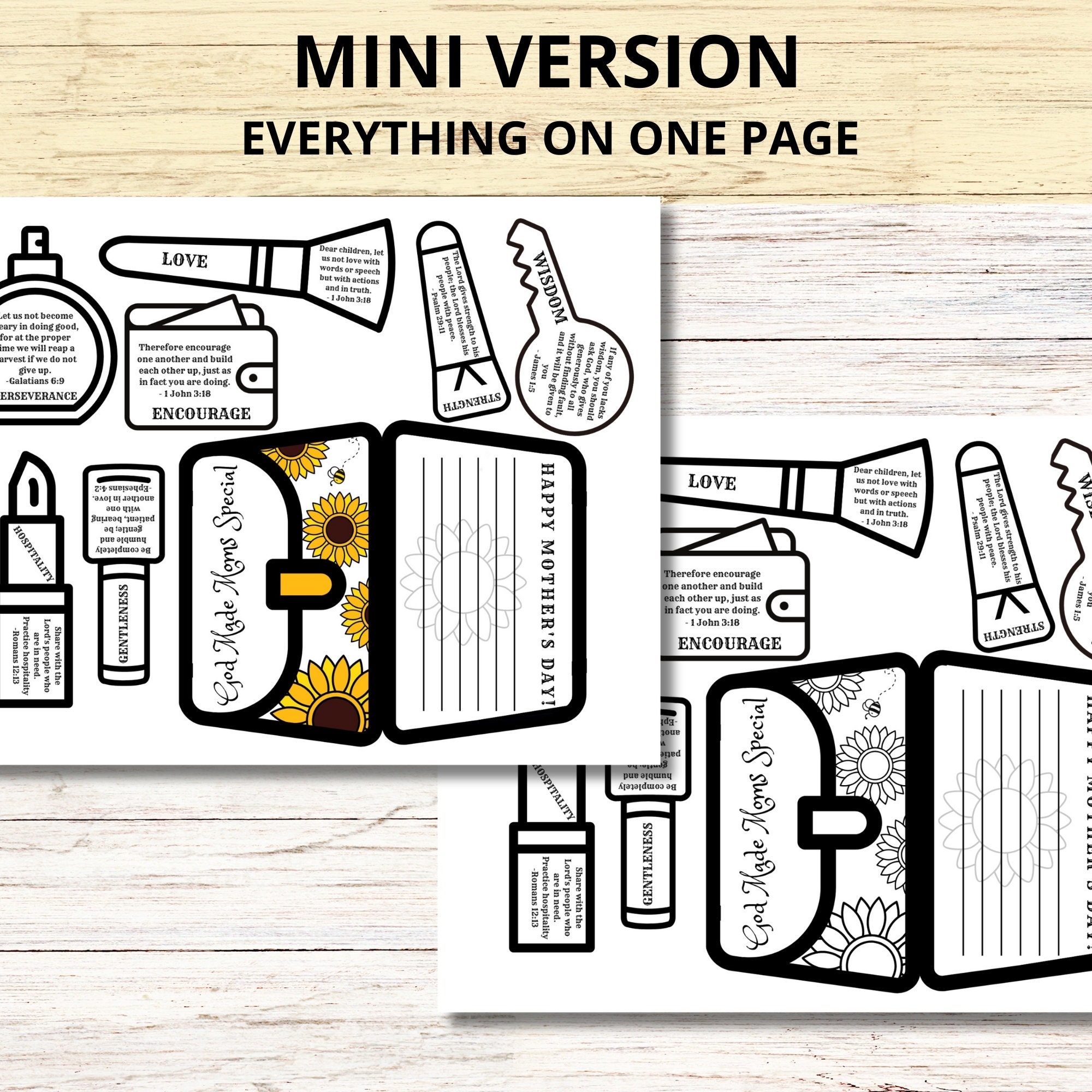 Mothers Day Bible Purse Craft for Sunday School, God Made Moms Special ...