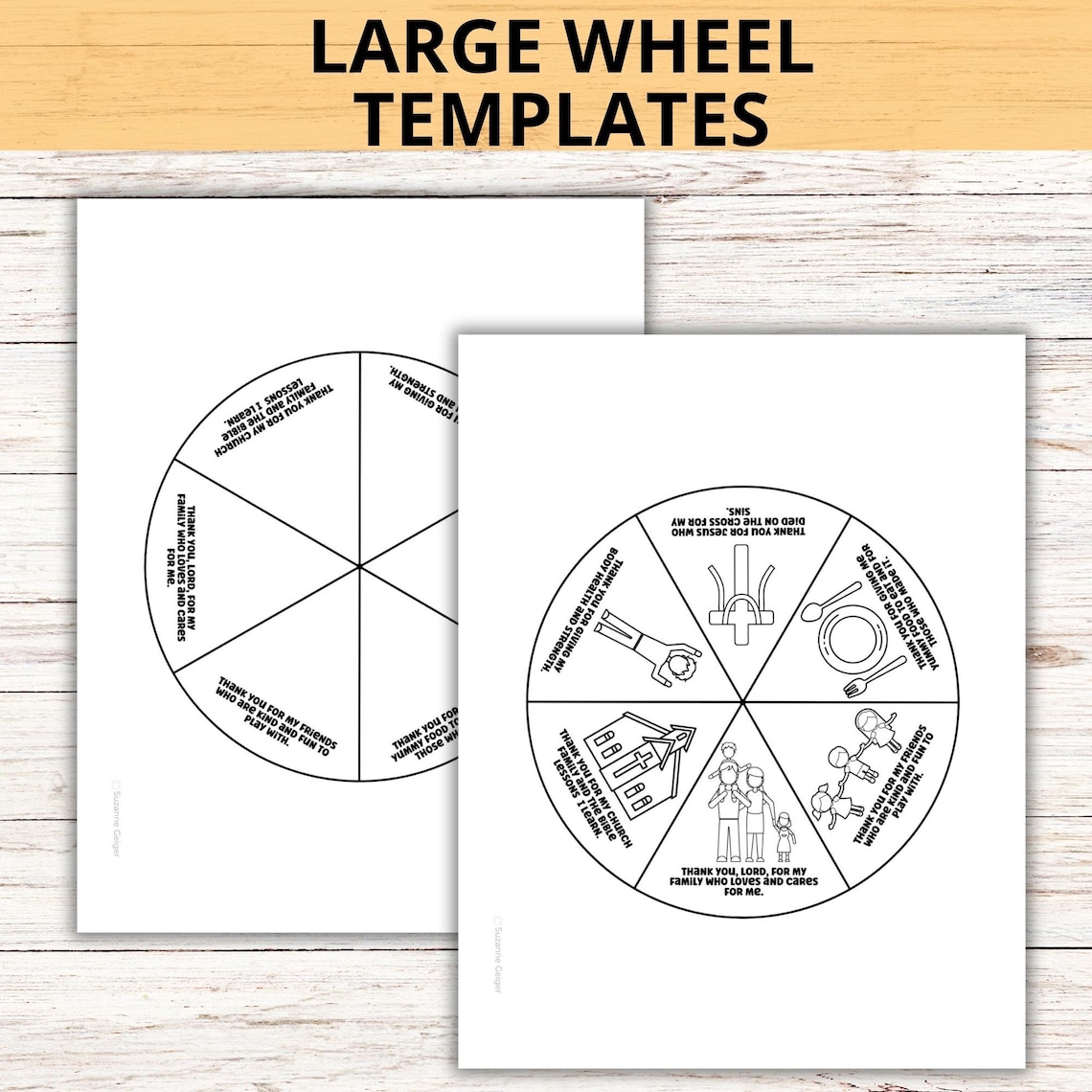 Give Thanks Thanksgiving Prayer Coloring Wheel, Sunday School Gratitude ...