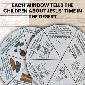 Jesus Tempted in the Desert Bible Craft, Matthew 4:1-11 Bible Coloring ...