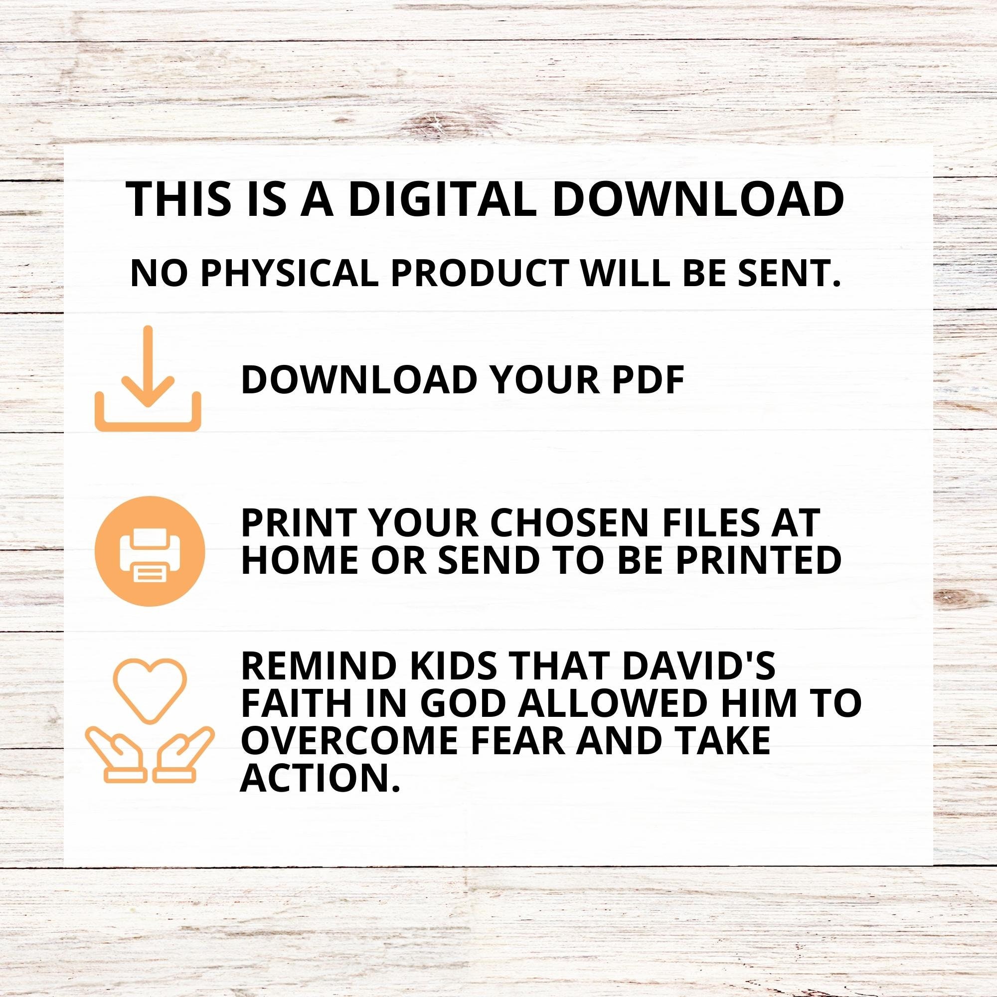 David and Goliath Bible Spinner Wheel Sunday School Craft Printable ...