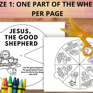 The Good Shepherd Bible Wheel Craft, John 10:1-16 Bible Lesson, Sunday ...