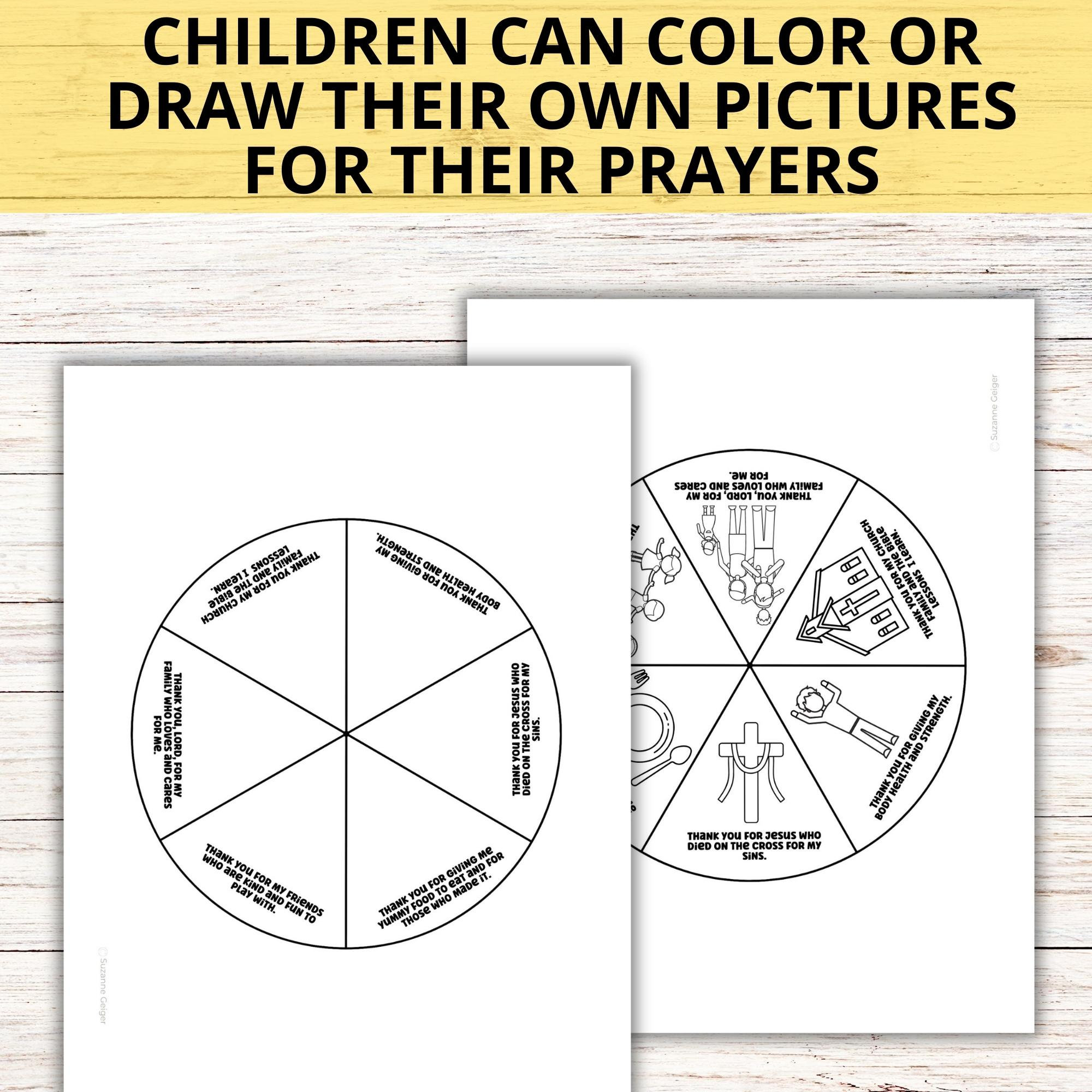 Give Thanks Thanksgiving Prayer Coloring Craft, Sunday School Bible ...