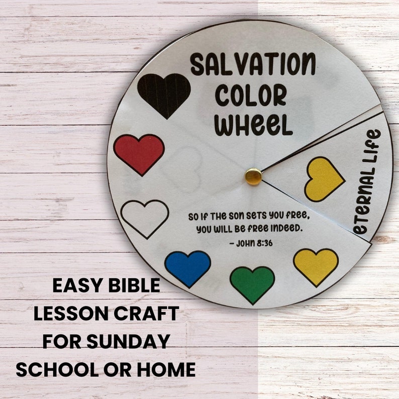 Salvation Color Gospel Bible Wheel Craft Printable Sunday - Etsy