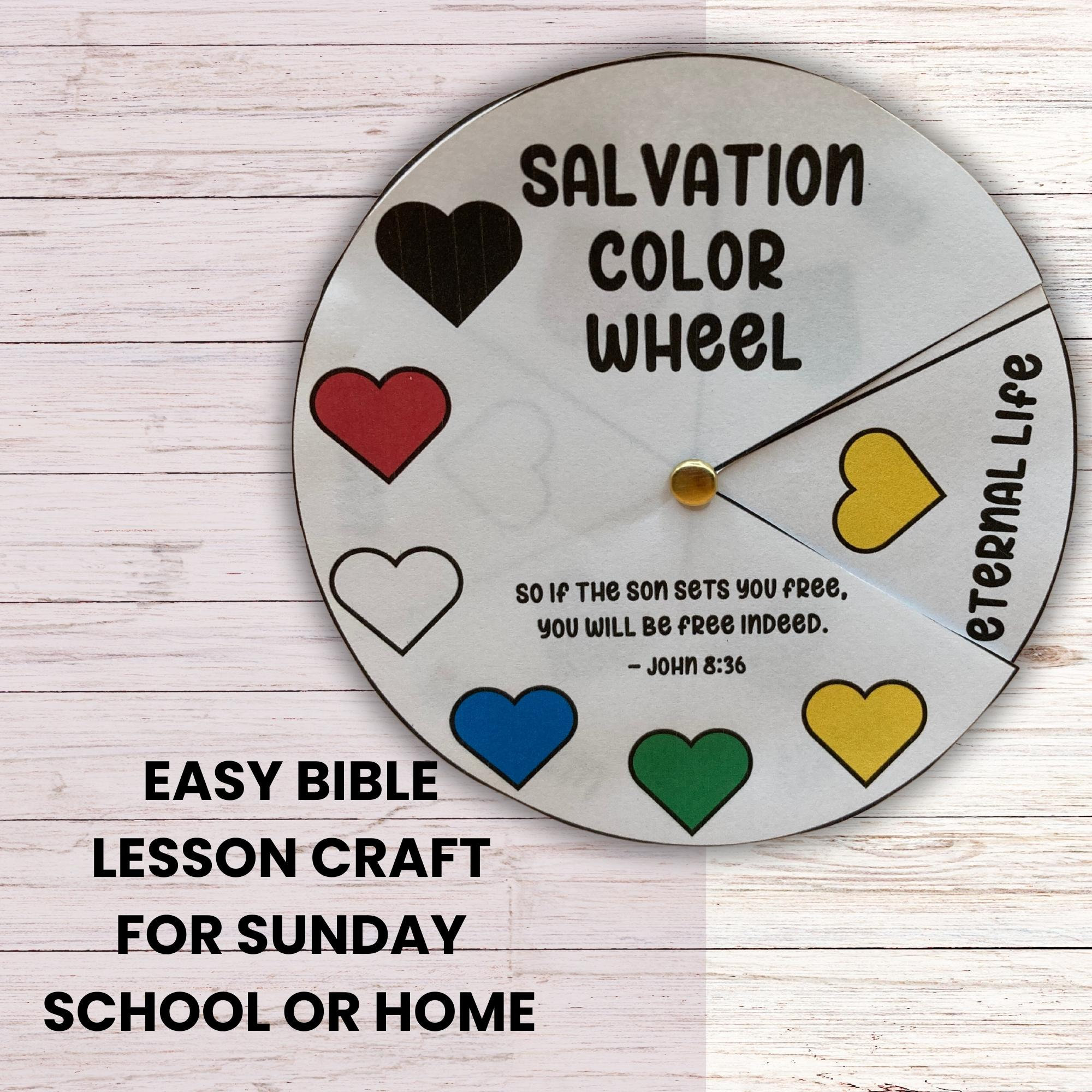 Salvation Color Gospel Bible Wheel Craft Printable Sunday - Etsy