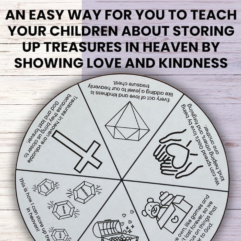 Store up Treasures in Heaven Bible Wheel Craft Sunday School Lesson for ...