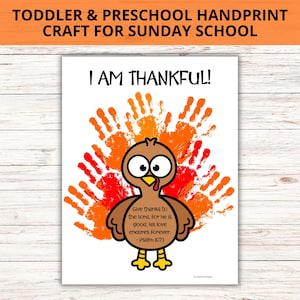 Thankful Turkey Handprint Craft, Thanksgiving Handprint Art Activity ...