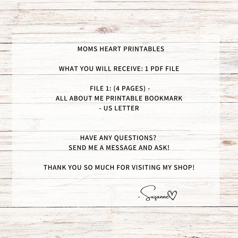 All About Me Printable Bookmark Middle School, Facts About Me for Kids ...