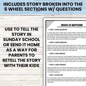 Jesus is Baptized Bible Wheel Craft, Matthew 3:1-17 Bible Coloring ...