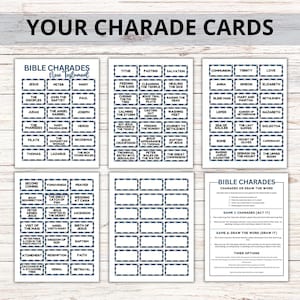 New Testament Bible Charades Game, Bible Game for Kids and Adults ...