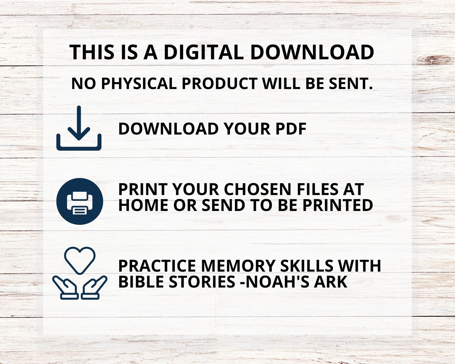 Noah's Ark Bible Memory Match Cards for Kids, Memory Game for Toddlers ...