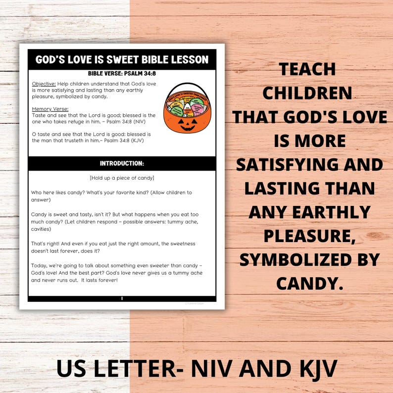 Christian Halloween Bible Lesson and Craft Activity Bundle, Sunday ...