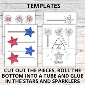 July 4th Sunday School Bible Lesson Wheel Craft and Firework Craft ...