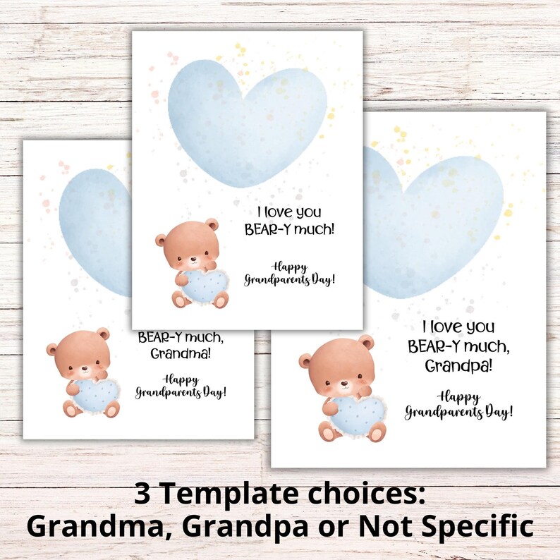 Grandparents Day Handprint Craft Bundle Printable Gift DIY - Etsy