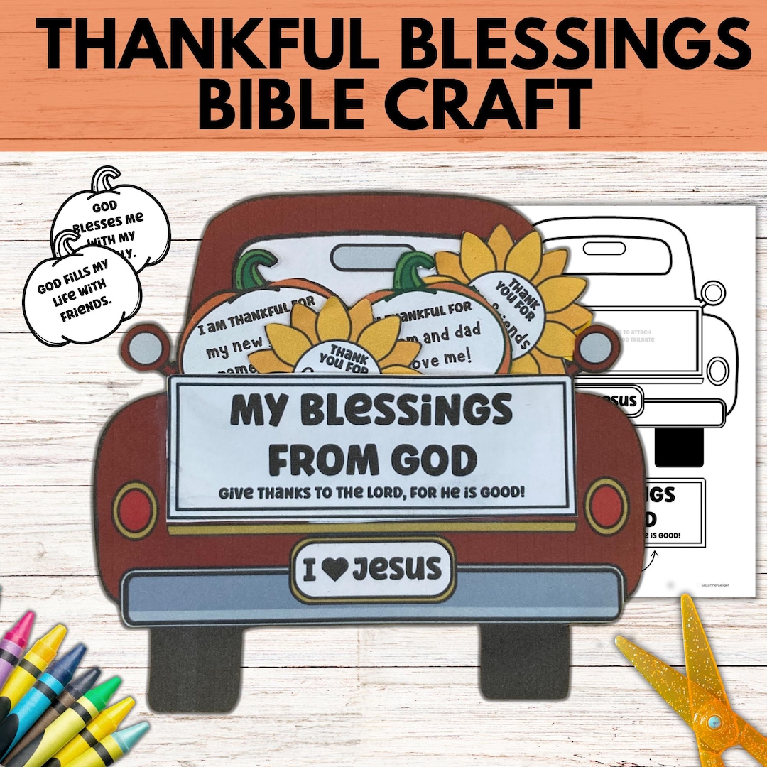 Thankful Thanksgiving Bible Craft Activity, Sunday School Children's ...