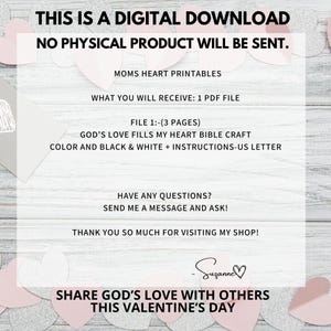 Valentine's Day Bible Lesson Craft, Christian Valentine's God's Love ...