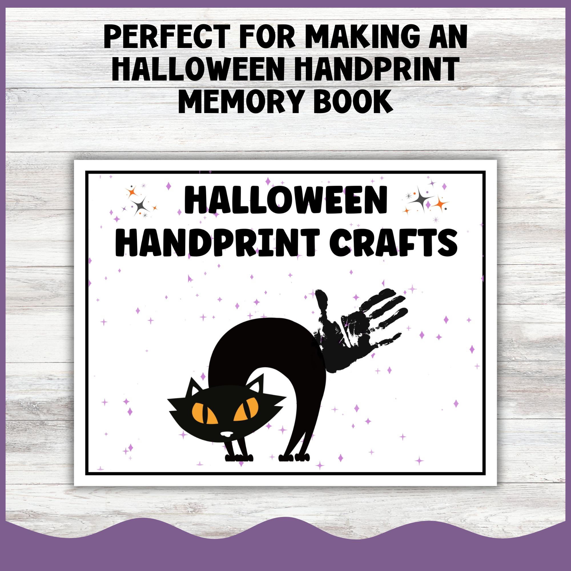 Halloween Handprint Craft Toddler, October Handprint Activity for ...