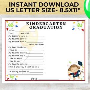Last Day of Kindergarten Graduation Keepsake Handprint Art, Handprint ...