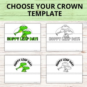 Leap Day Party Crown Craft Activity Printable, Leap Year Craft Crown ...