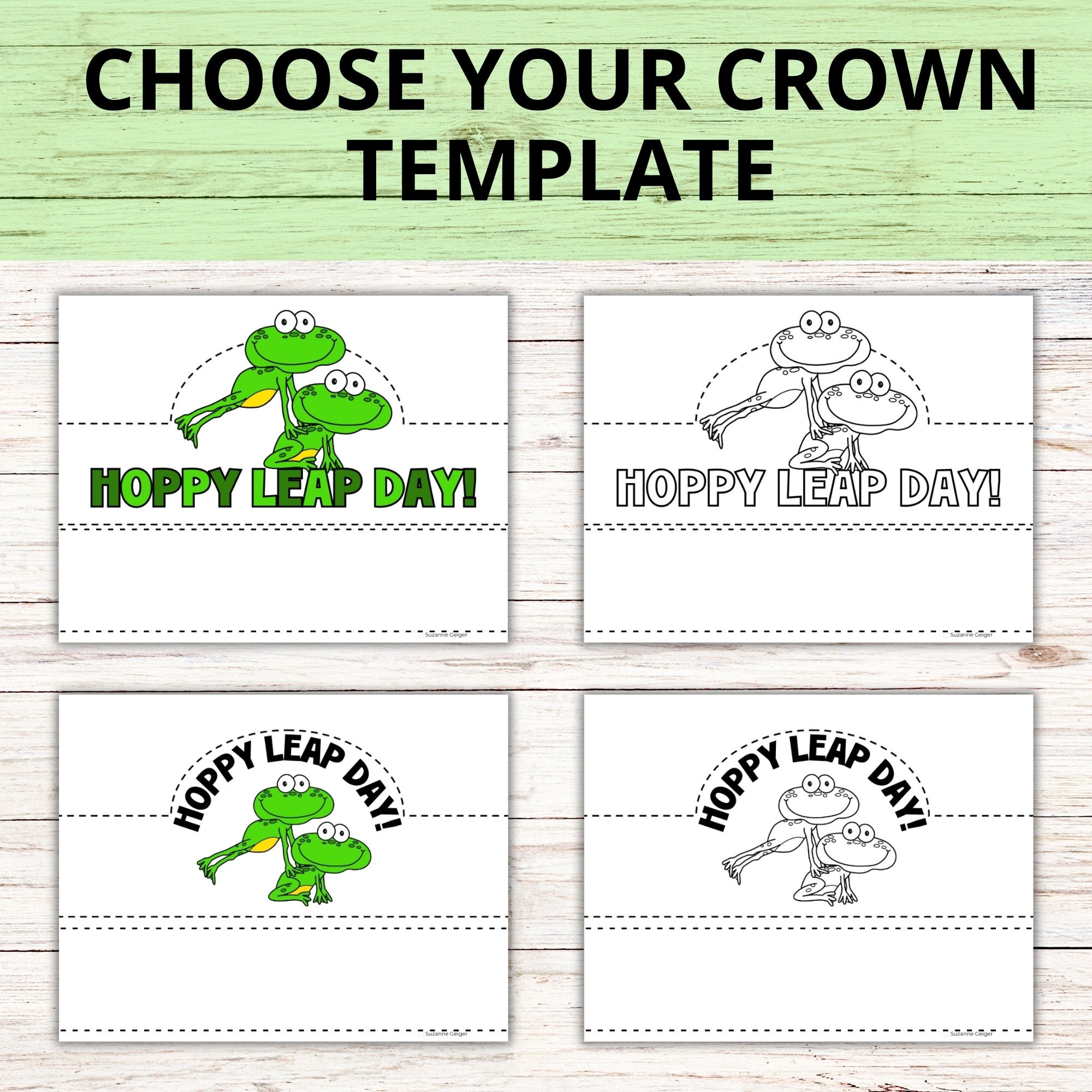 Leap Day Party Crown Craft Activity Printable, Leap Year Craft Crown ...