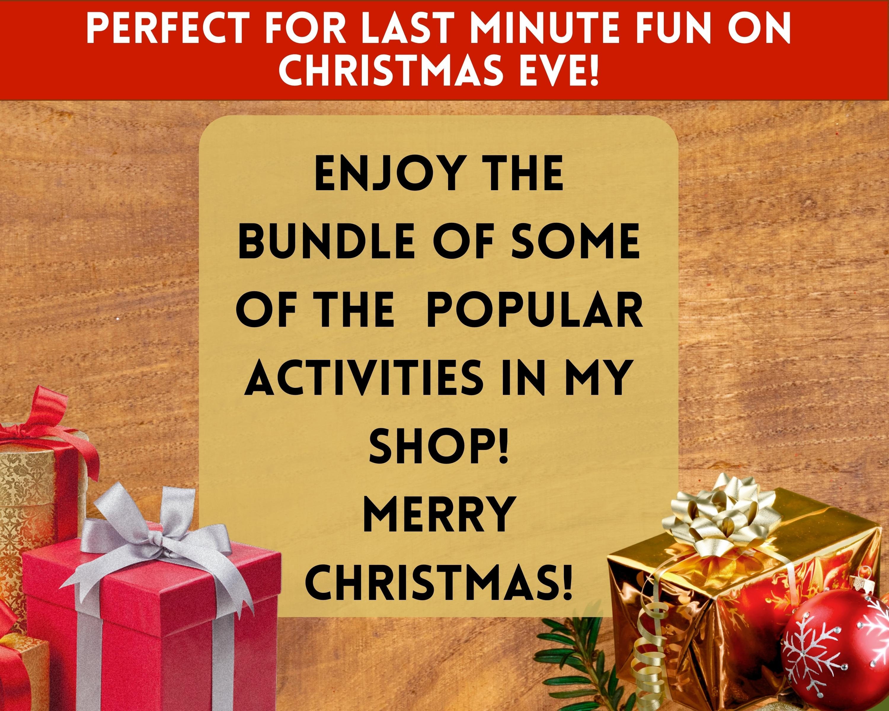 Printable Christmas Activities for Kids Bundle, Letter From Santa ...