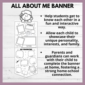 All About Me Printable Poster Activity Banner, All About Me Unit ...