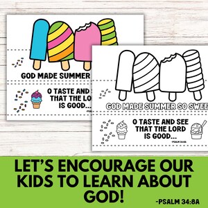 Summer VBS Bible Paper Crown Craft Activity Printable, Popsicle ...
