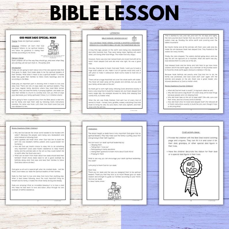 Fathers Day Bible Lesson God Made Dads Special, Dads of the Bible: Noah ...
