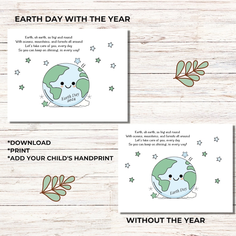 Earth Day Handprint Craft, Spring Happy Earth Day Handprint Art for ...