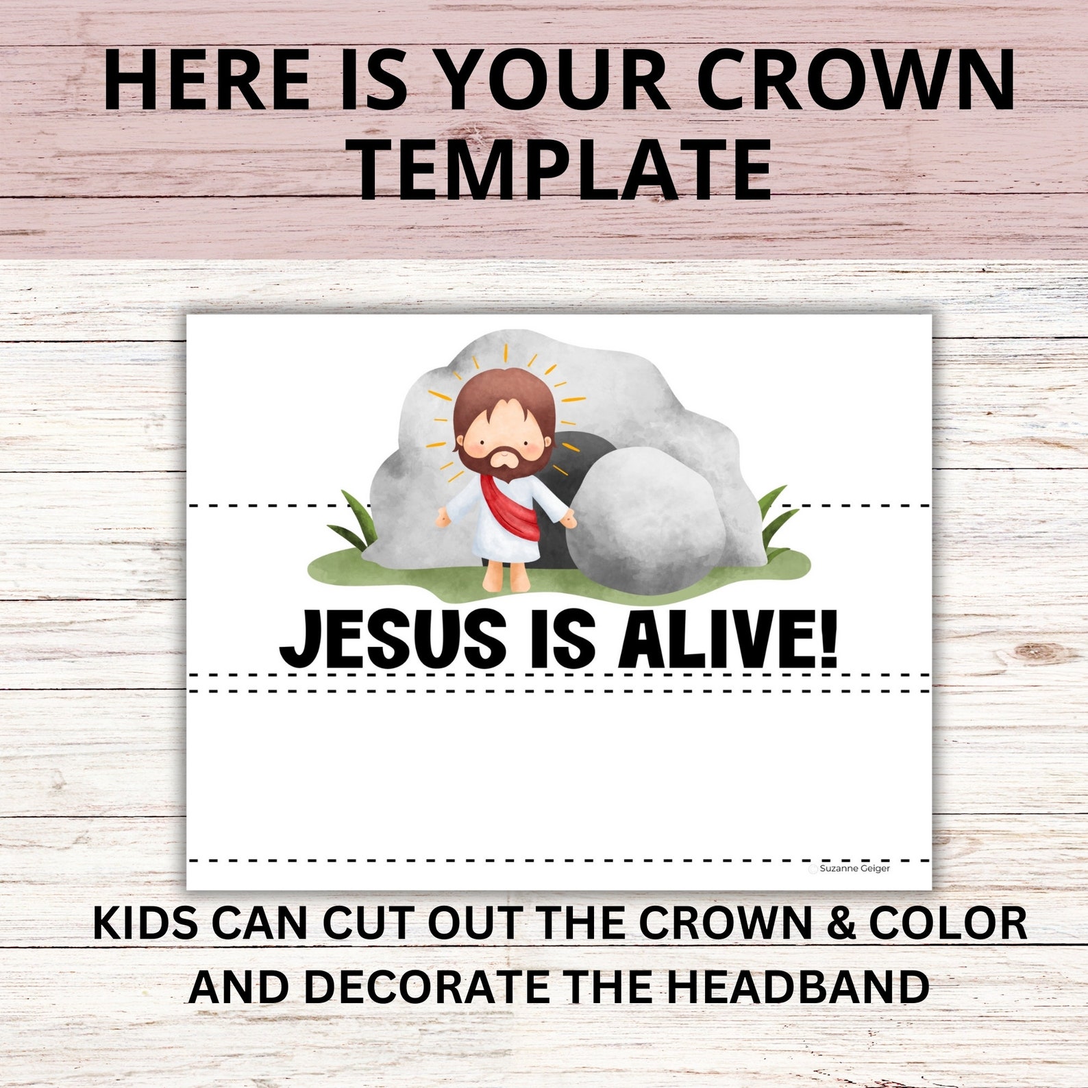 Jesus is Alive Crown Craft Activity Printable, Easter Celebration Craft ...