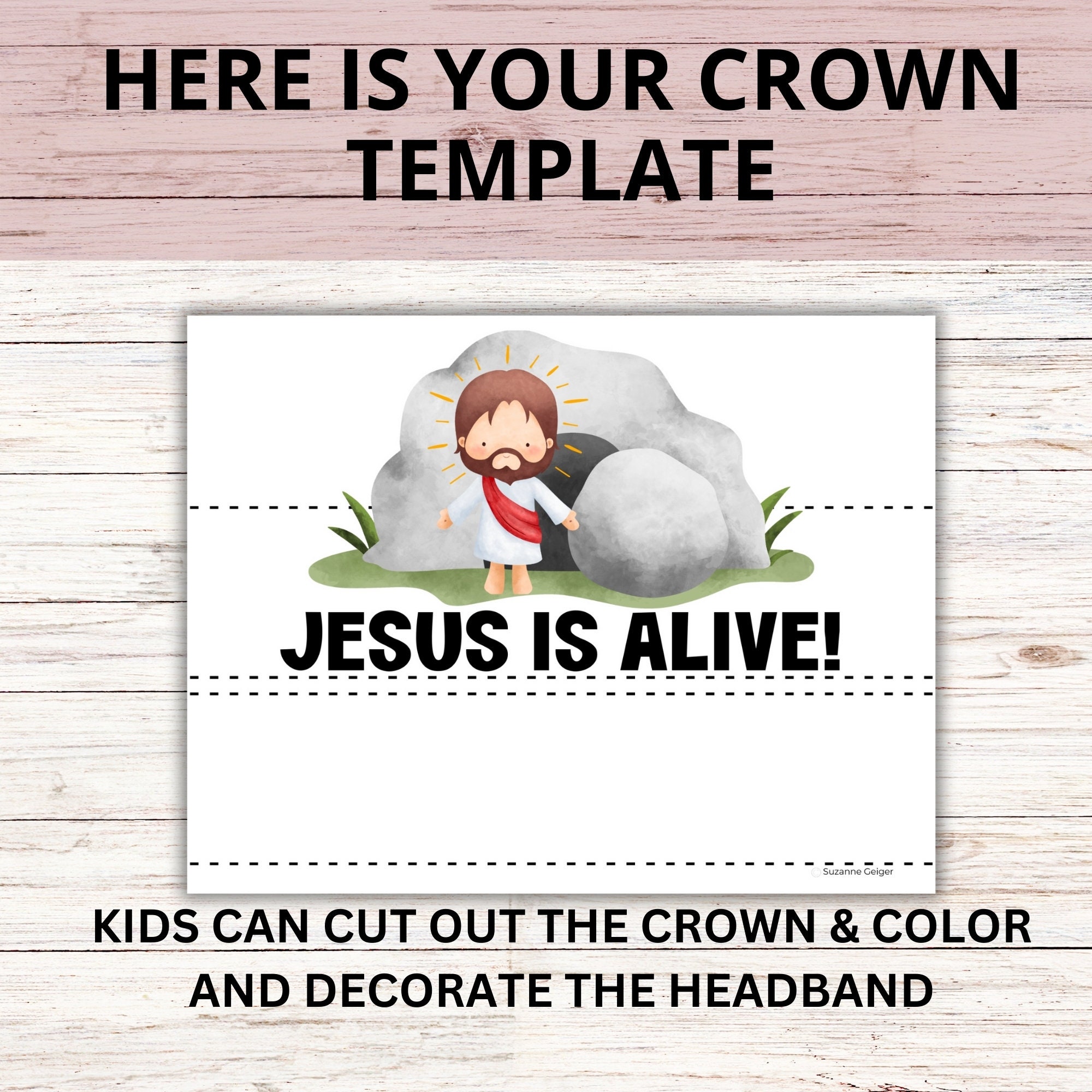 Jesus is Alive Crown Craft Activity Printable, Easter Celebration Craft ...