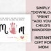 Mothers Day Handprint Keepsake Craft Mom Handprint Art DIY Toddler ...