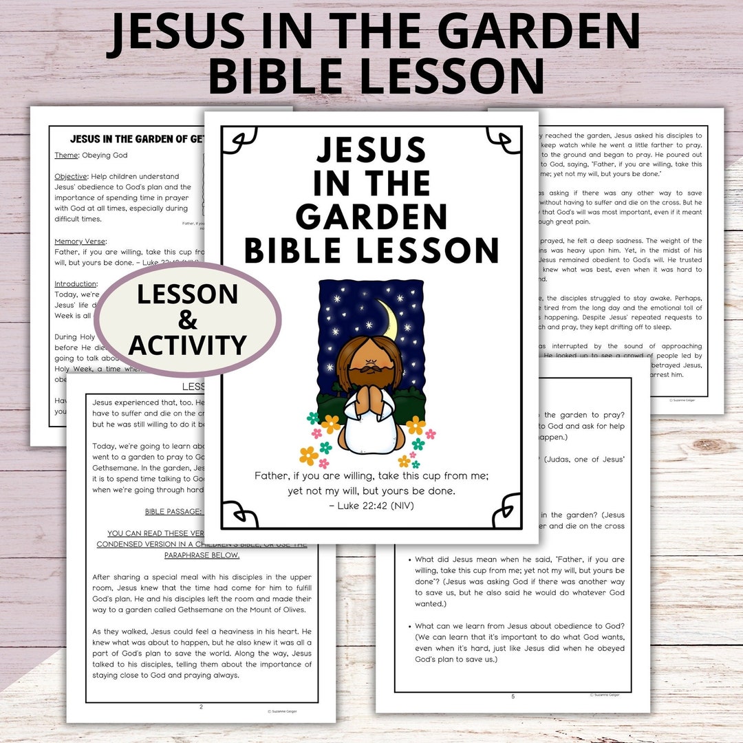 Jesus in the Garden of Gethsemane Easter Holy Week Bible School Lesson ...
