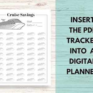 Cruise Savings Challenge Printable Tracker, Vacation Cash Envelope ...