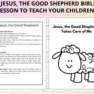 Jesus the Good Shepherd Bible Lesson, John 10:1-16 Bible Story Craft ...
