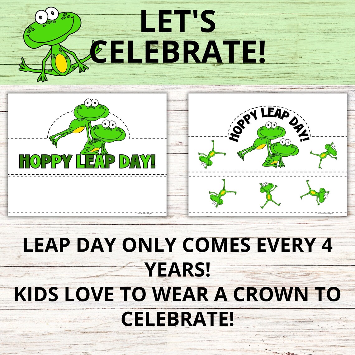 Leap Day Party Crown Craft Activity Printable, Leap Year Craft Crown ...