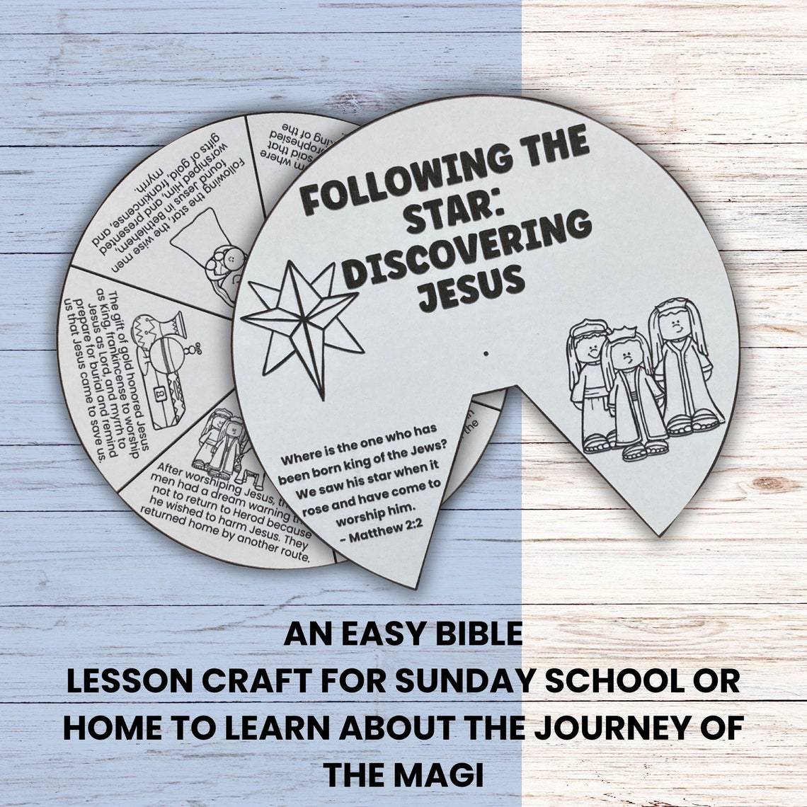 Epiphany Activity Following the Star Coloring Wheel Craft Printable for ...