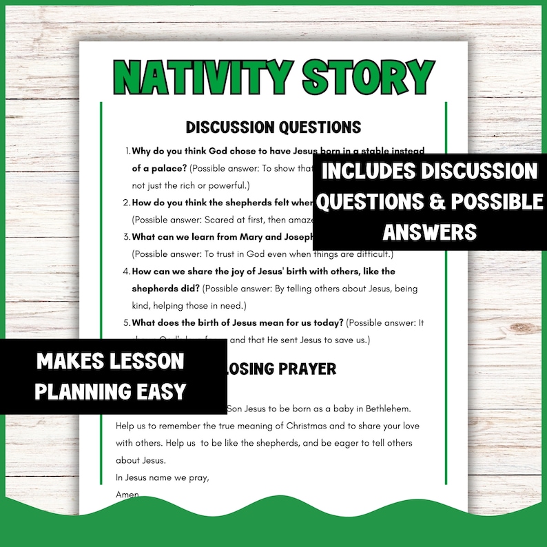 Nativity Story Left Right Game Bible Activity, Christmas Sunday School ...