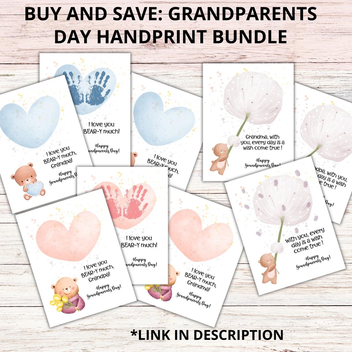 Grandparents Day Handprint Craft Printable Gift DIY Keepsake - Etsy