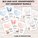 Grandparents Day Handprint Craft, Printable Gift DIY Keepsake Card for ...