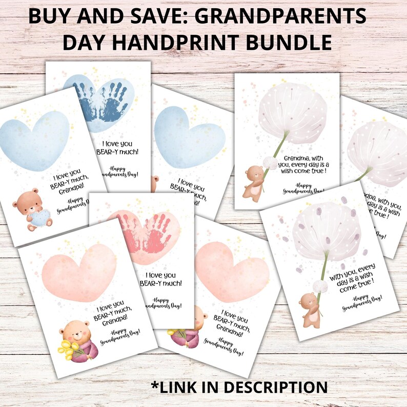 Grandparents Day Handprint Craft Printable Gift DIY Keepsake - Etsy