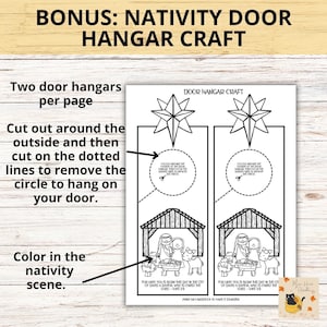 Nativity Story Bible Lesson and Coloring Christmas Craft Activity ...