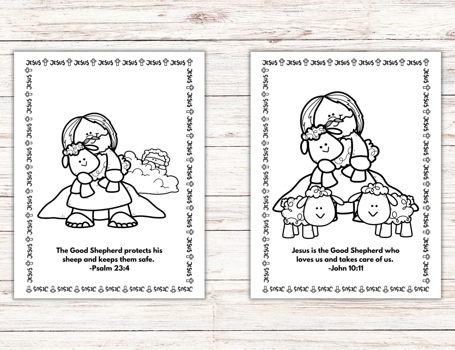 The Good Shepherd Bible Activity Pages, John 10 Bible Teaching Posters ...