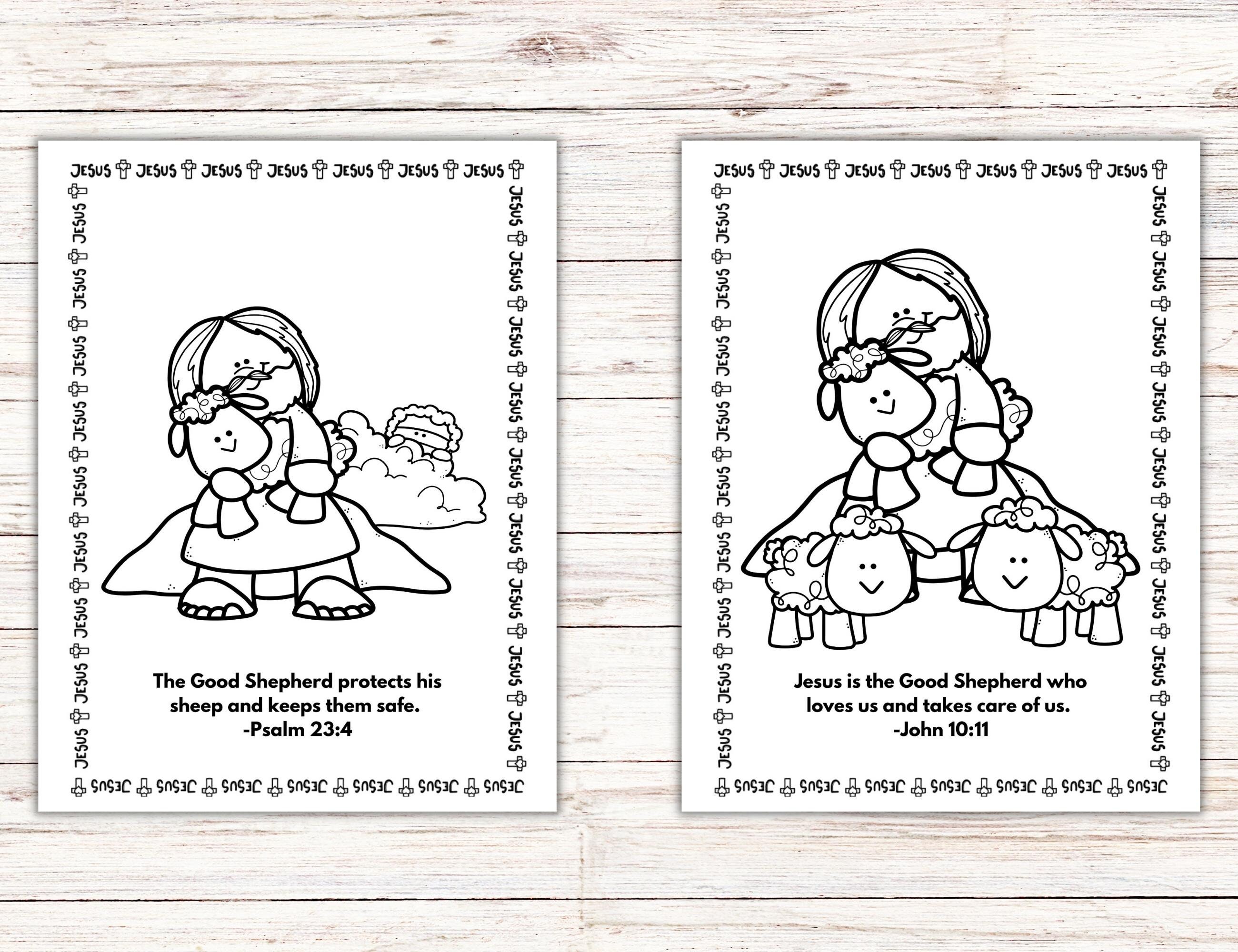 The Good Shepherd Bible Activity Pages, John 10 Bible Teaching Posters ...