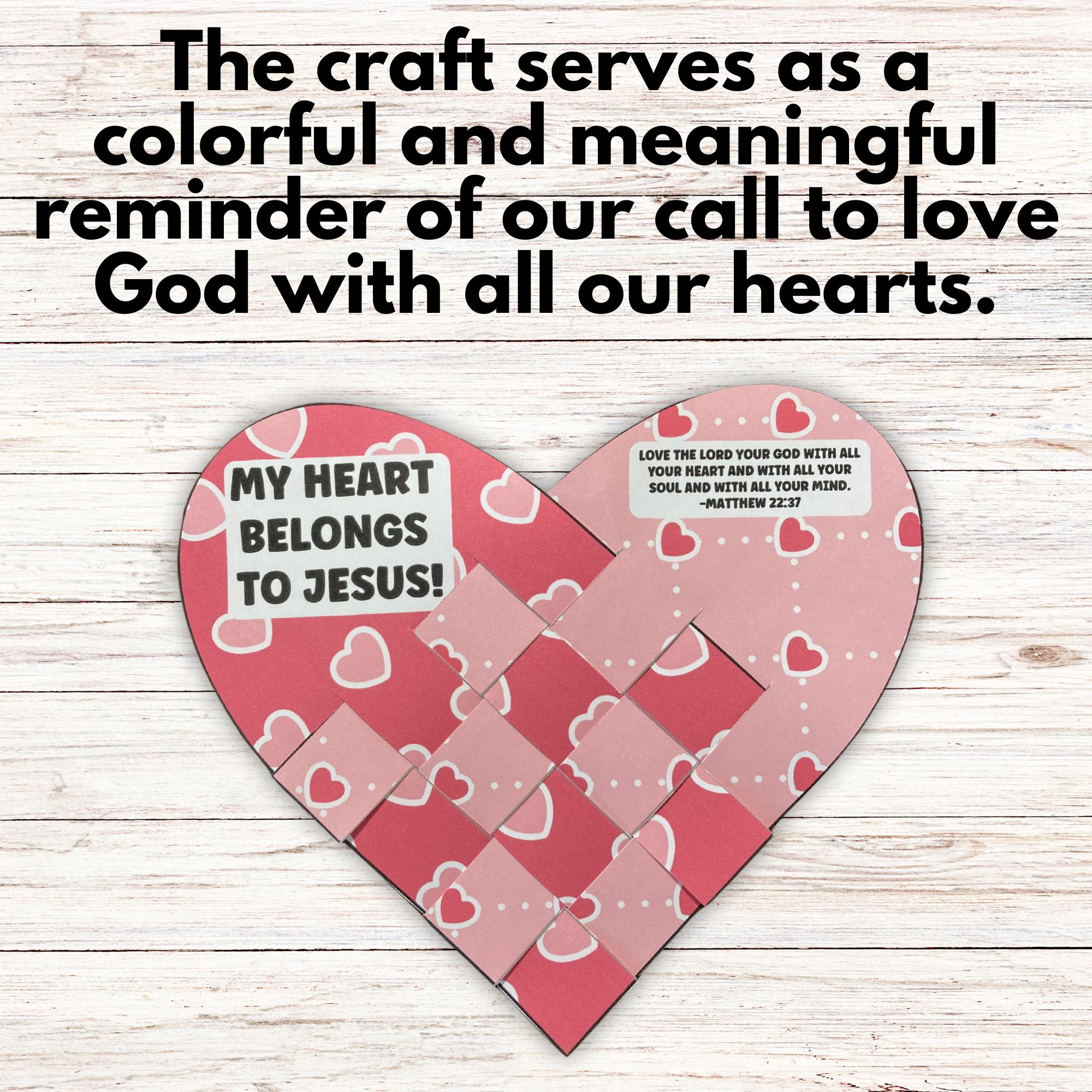 Valentine's Day Bible Craft, Christian Valentine's My Heart Belongs to ...