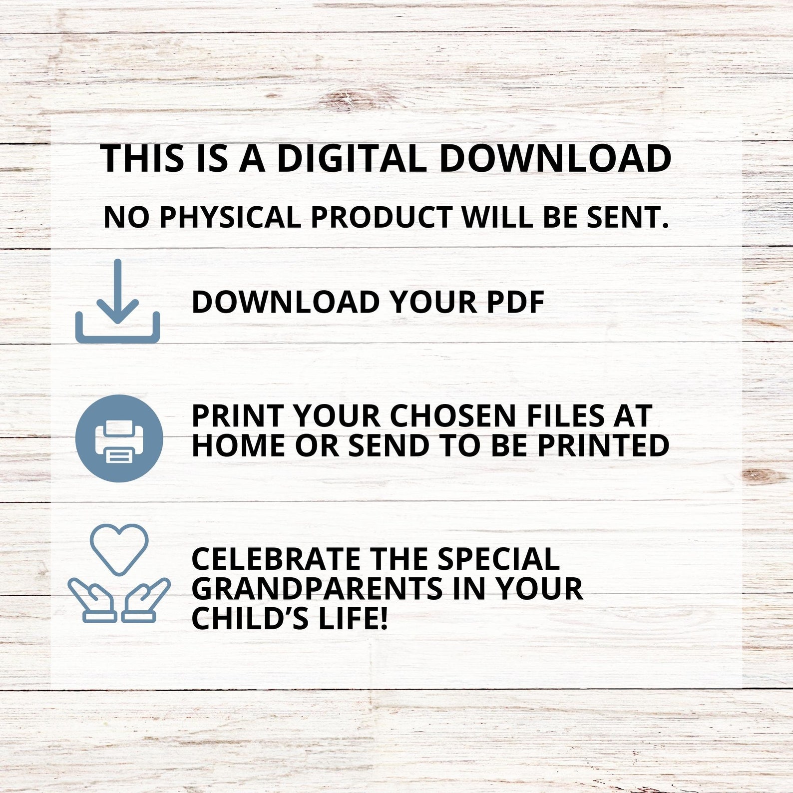 Grandparents Day Handprint Craft, Printable Gift DIY Keepsake Card for ...
