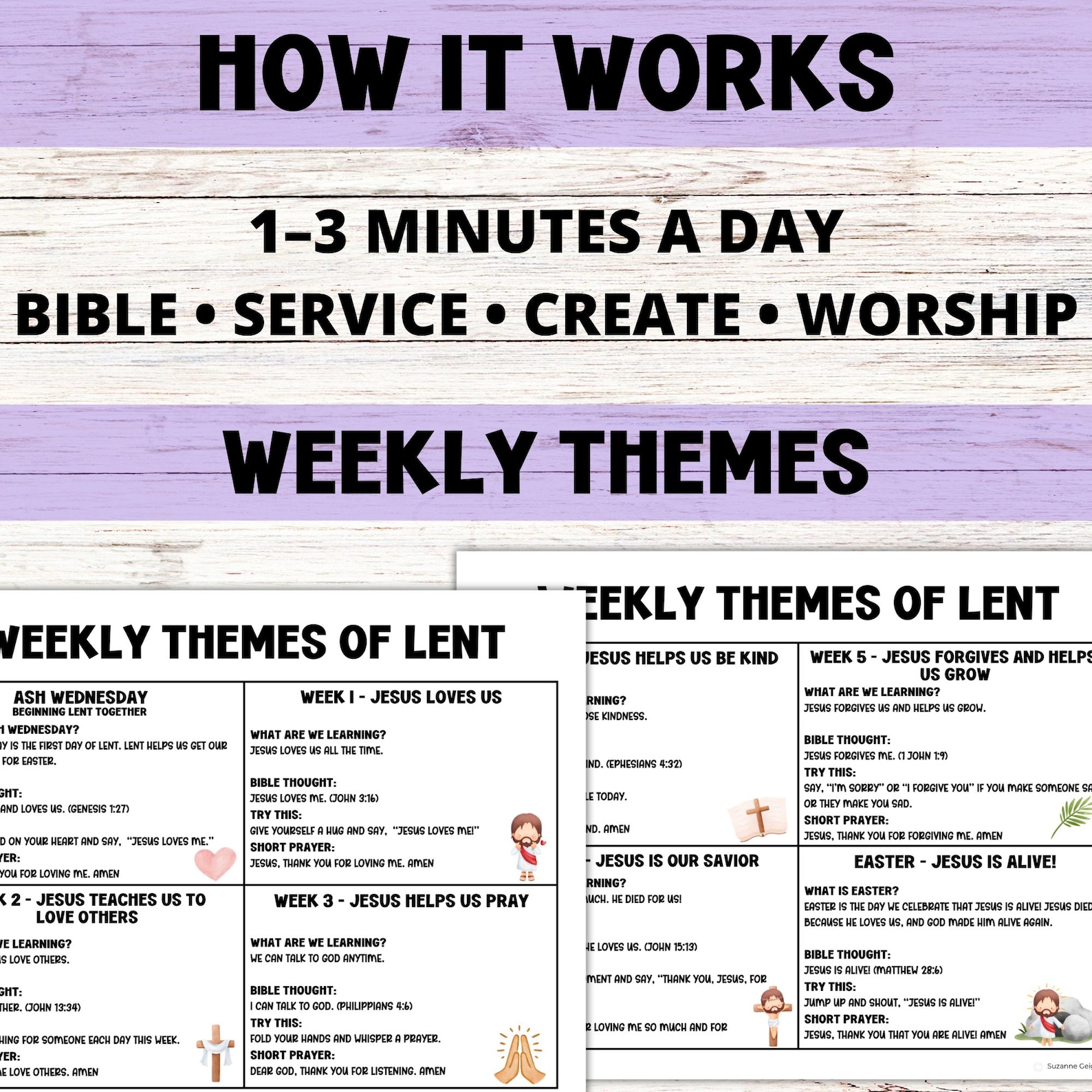 Preschool 40 Days Lenten Calendar 2026, Christian Lent Activities for ...